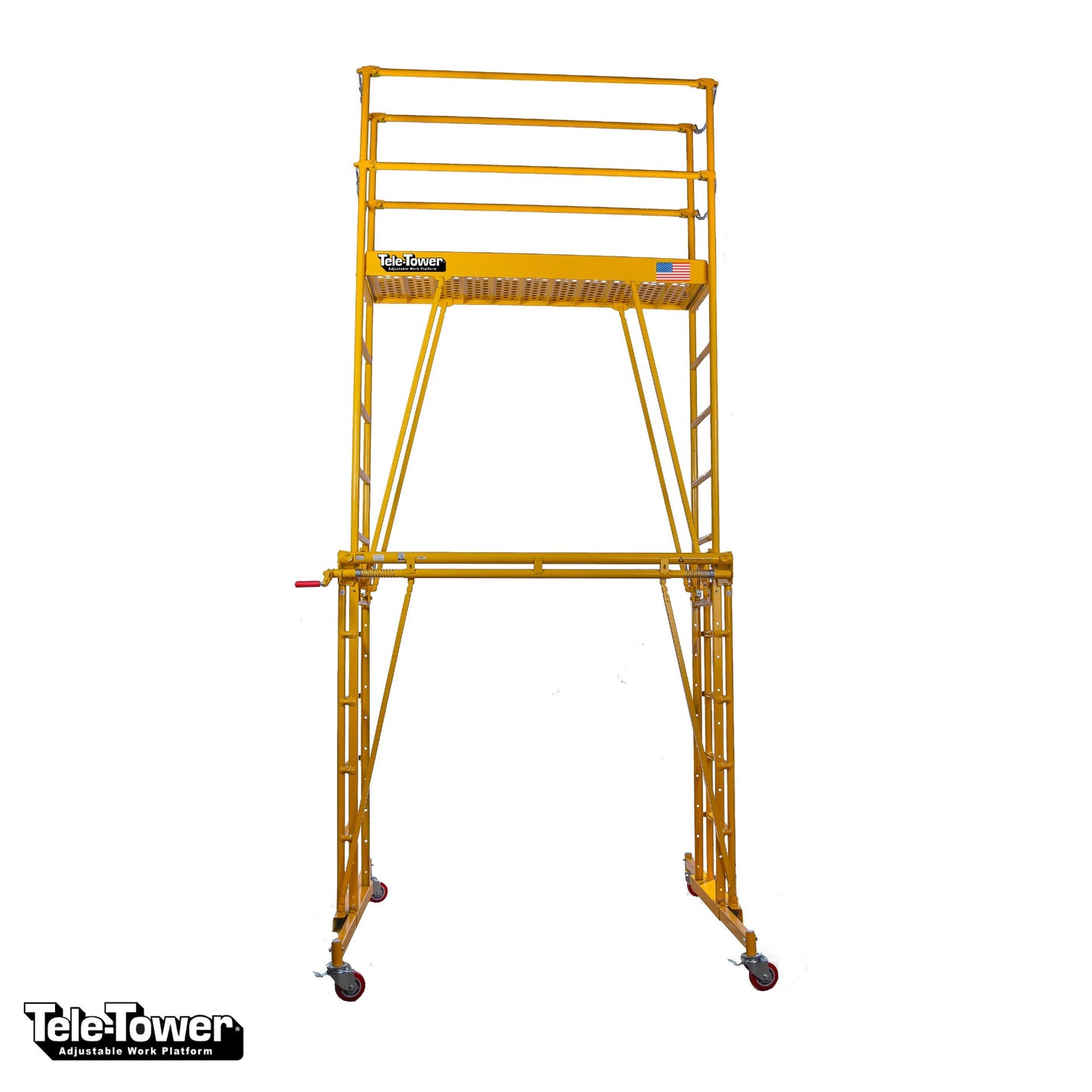 TELE-TOWER® MODEL 1101-96 ADJUSTABLE WORK PLATFORM 1000 LBS 11' 8'X19 ...